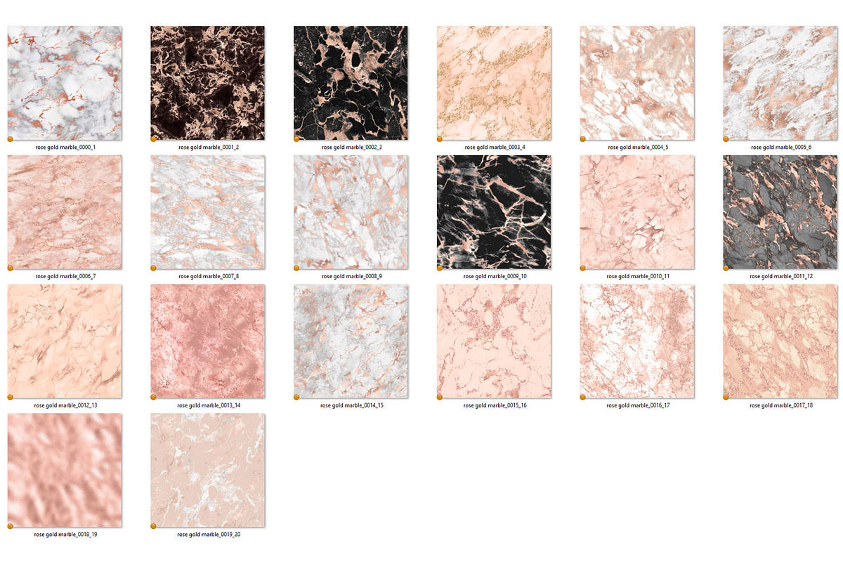 Rose Gold Marble Digital Paper, a Texture Graphic by Digital Curio