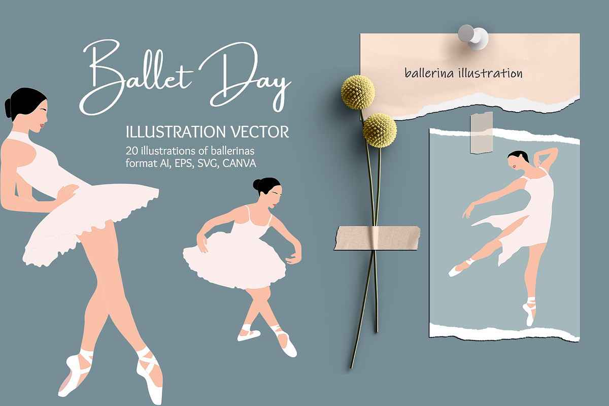 Ballet Graphic Illustrations, a Decorative Illustration by Lafnaeri