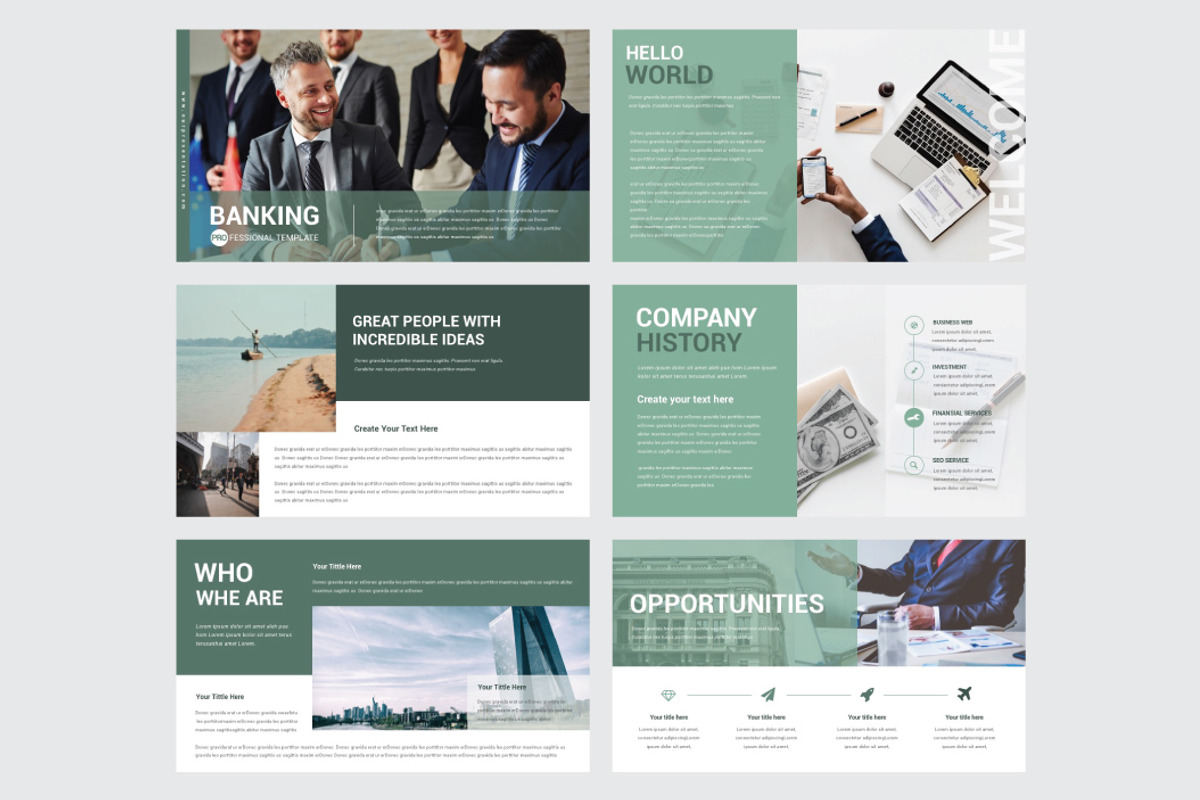 BANKING - Powerpoint Template, a Presentation Template by Shafura