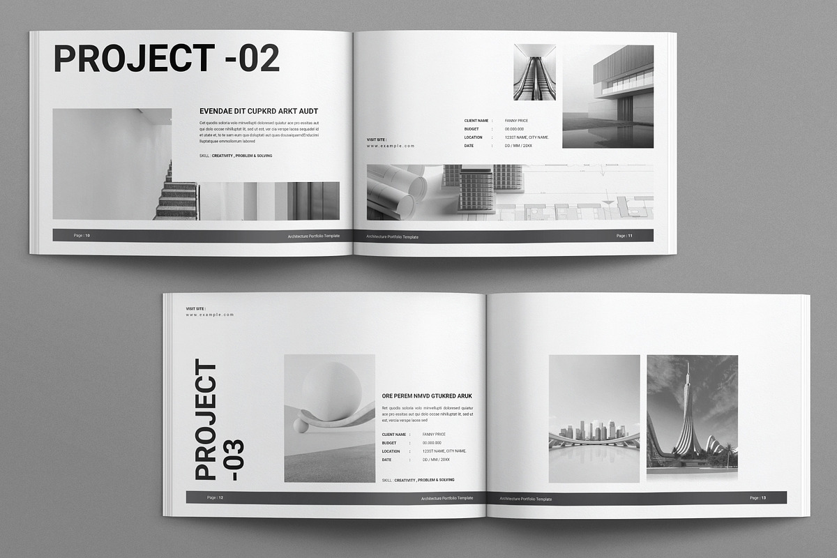 Architecture Portfolio Landscape, a Brochure Template by E-Type