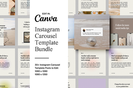 Instagram carousel Canva template | Social Media Templates ~ Creative ...