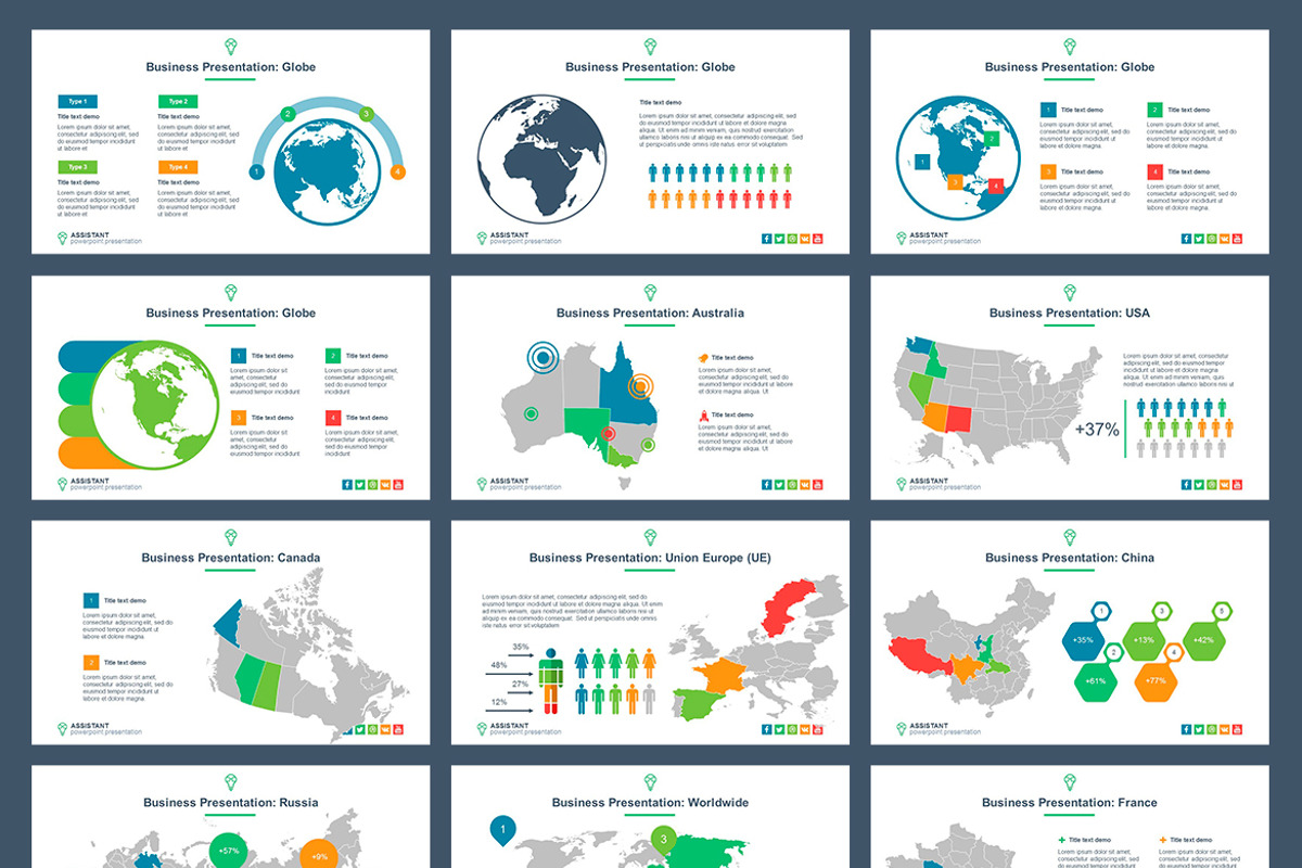 Assistant PowerPoint Template, a Presentation Template by HiSlide.io