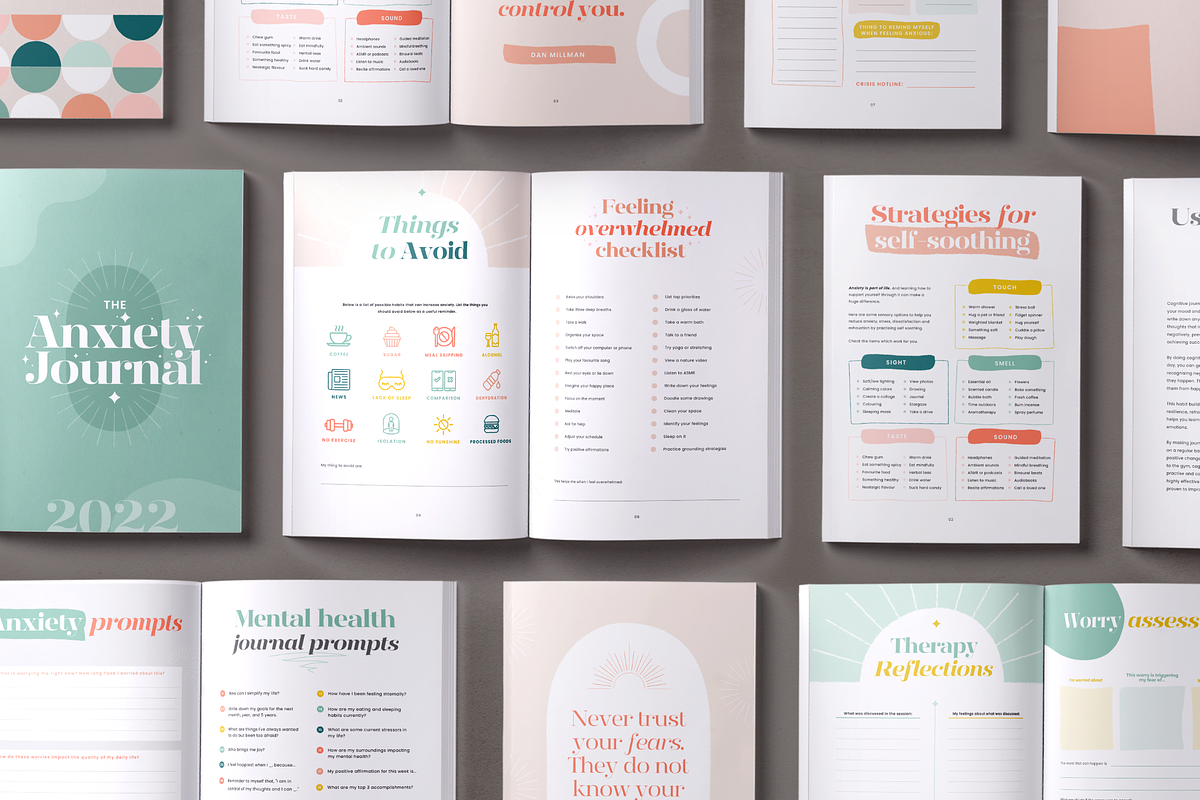 Anxiety Journal | Printable and Canva