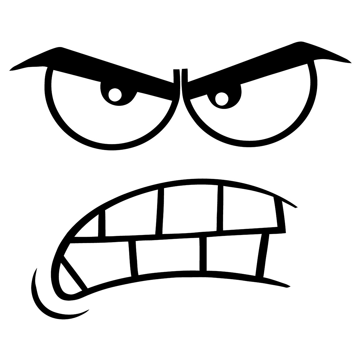 Black And White Aggressive Face, a Person Illustration by HitToon ...