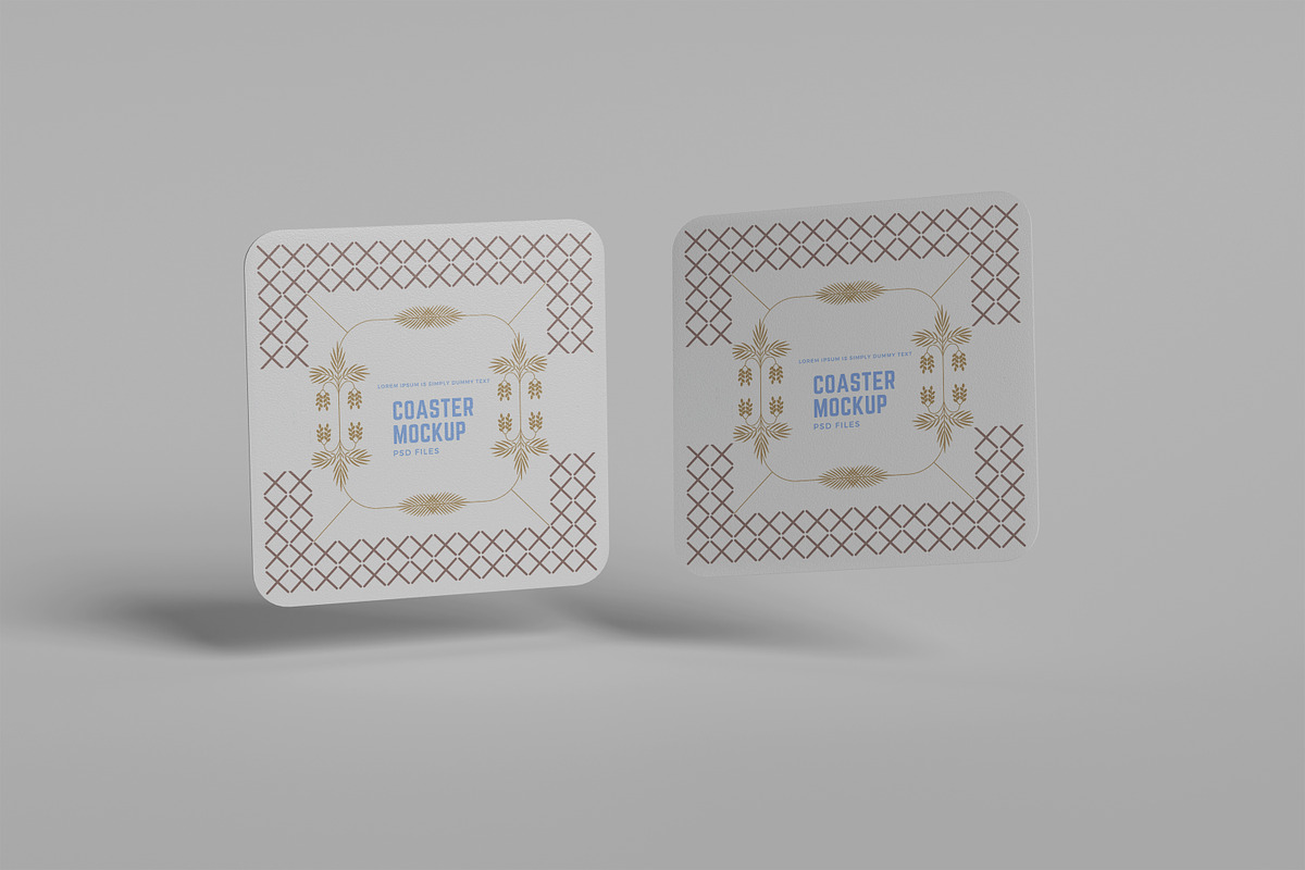 Coasters Mockup, an Advertising Mockup by Simpanggraphic