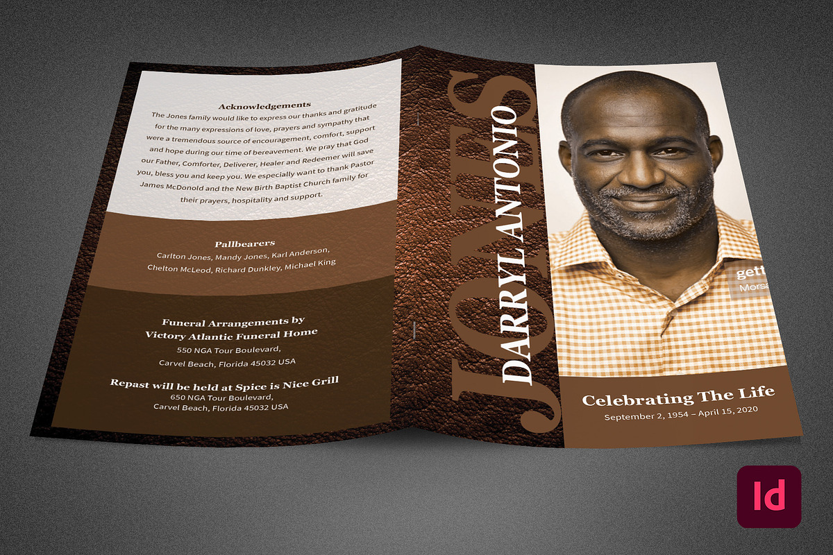 Homegoing Funeral Program Template, a Brochure Template by loswl