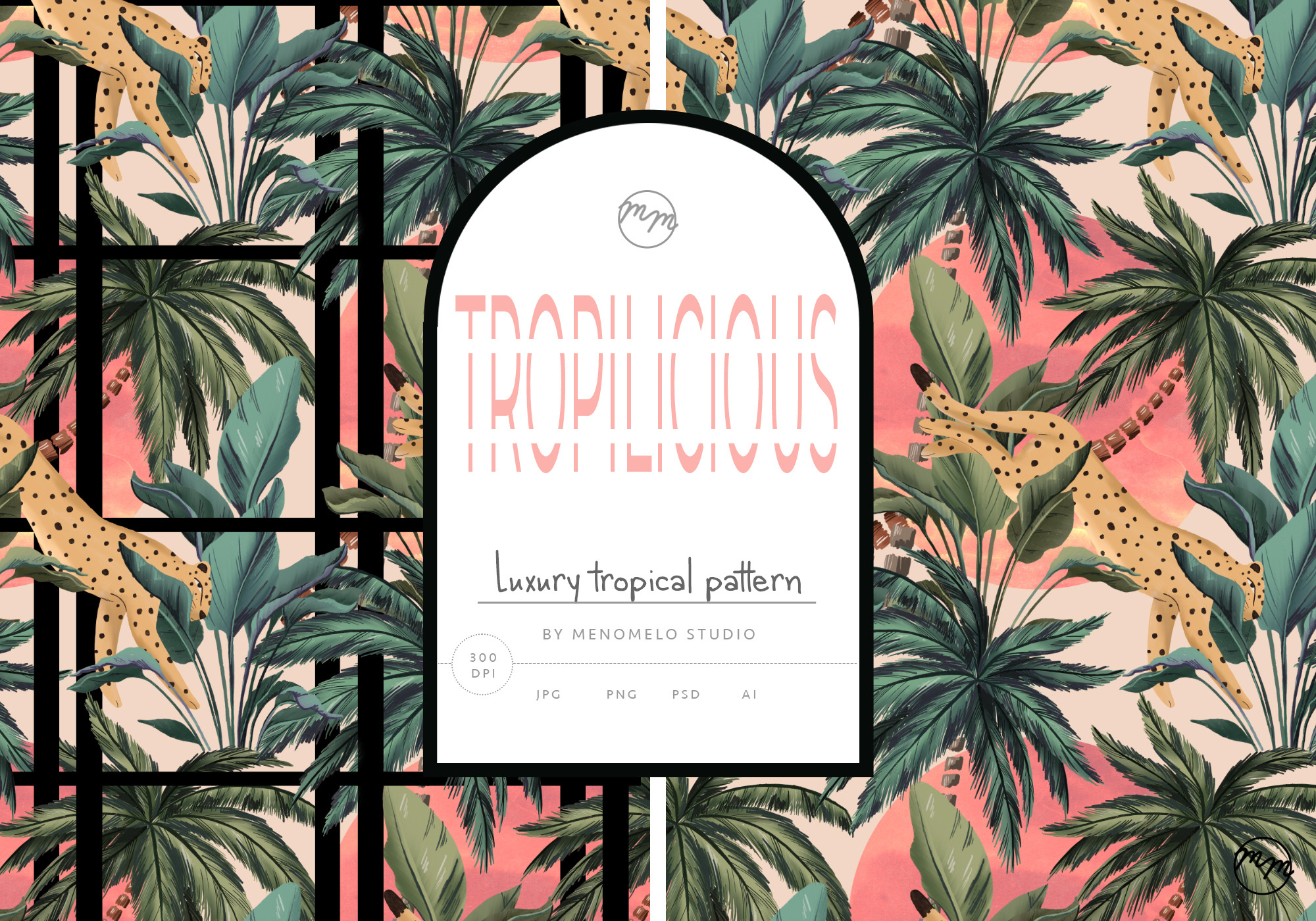 Tropilicious luxury pattern, a Pattern Graphic by MenoMelo Studio