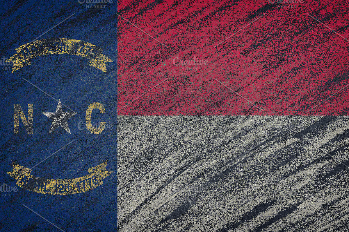 North Carolina state flag., a Texture Illustration by ...