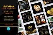 20 Black gold instagram posts | Creative Market