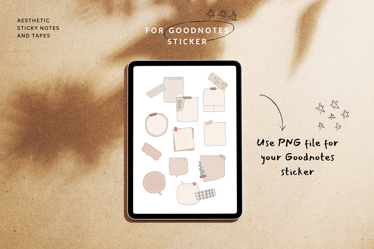 aesthetic sticky notes, an Object Graphic by Pinkbrush