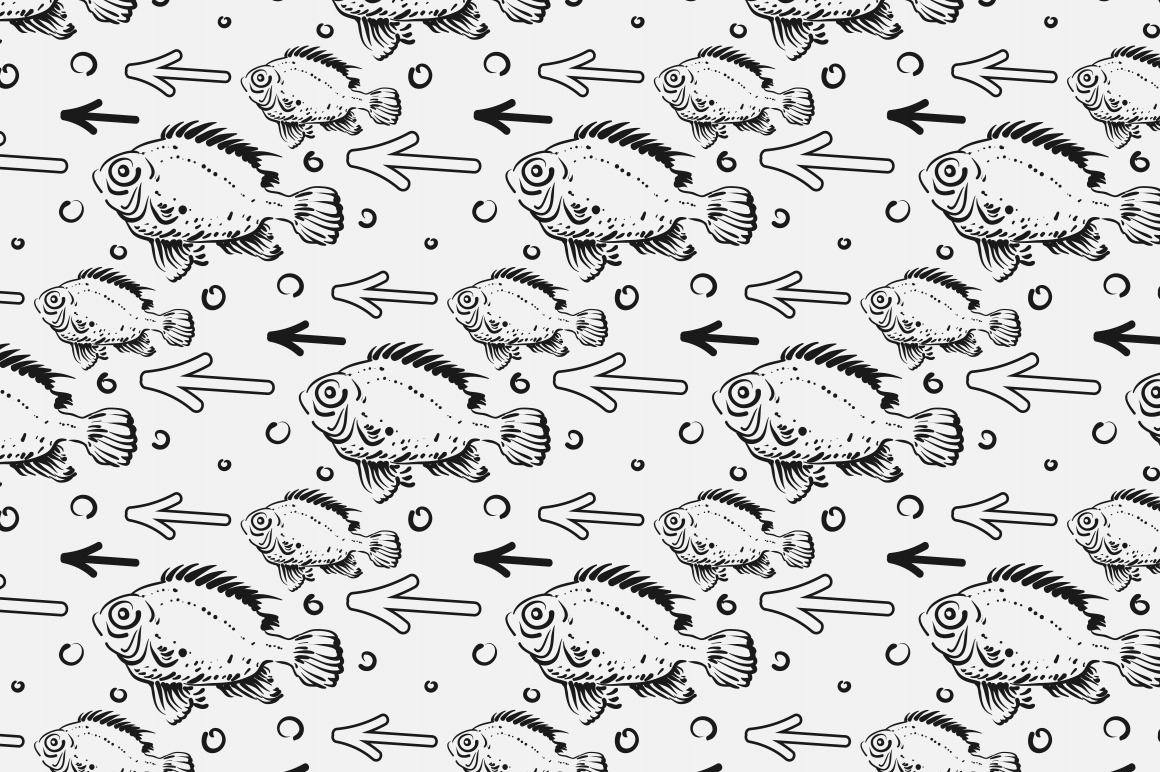 Fish Pattern Vector, a Pattern Graphic by kio