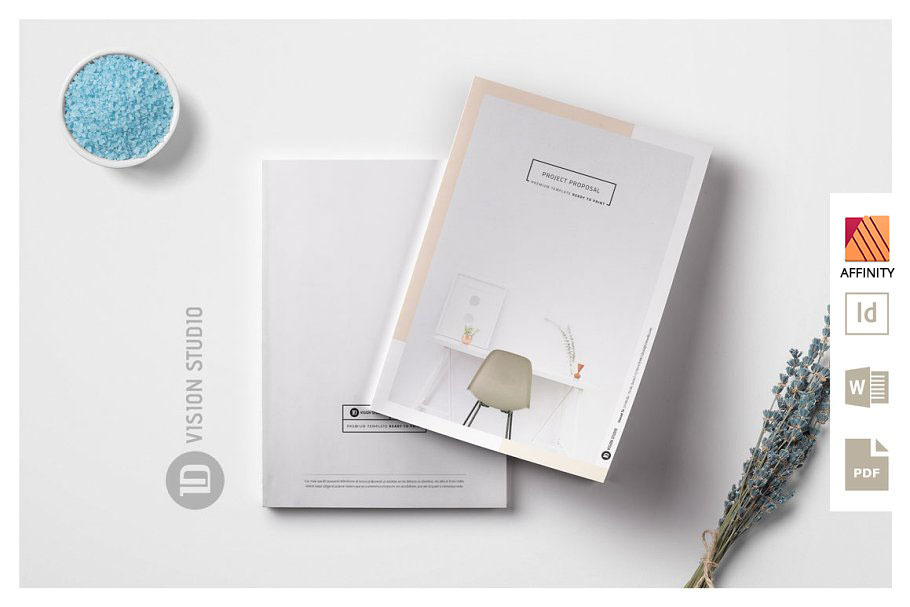 Proposal Template 005, a Brochure Template by ID Vision Studio