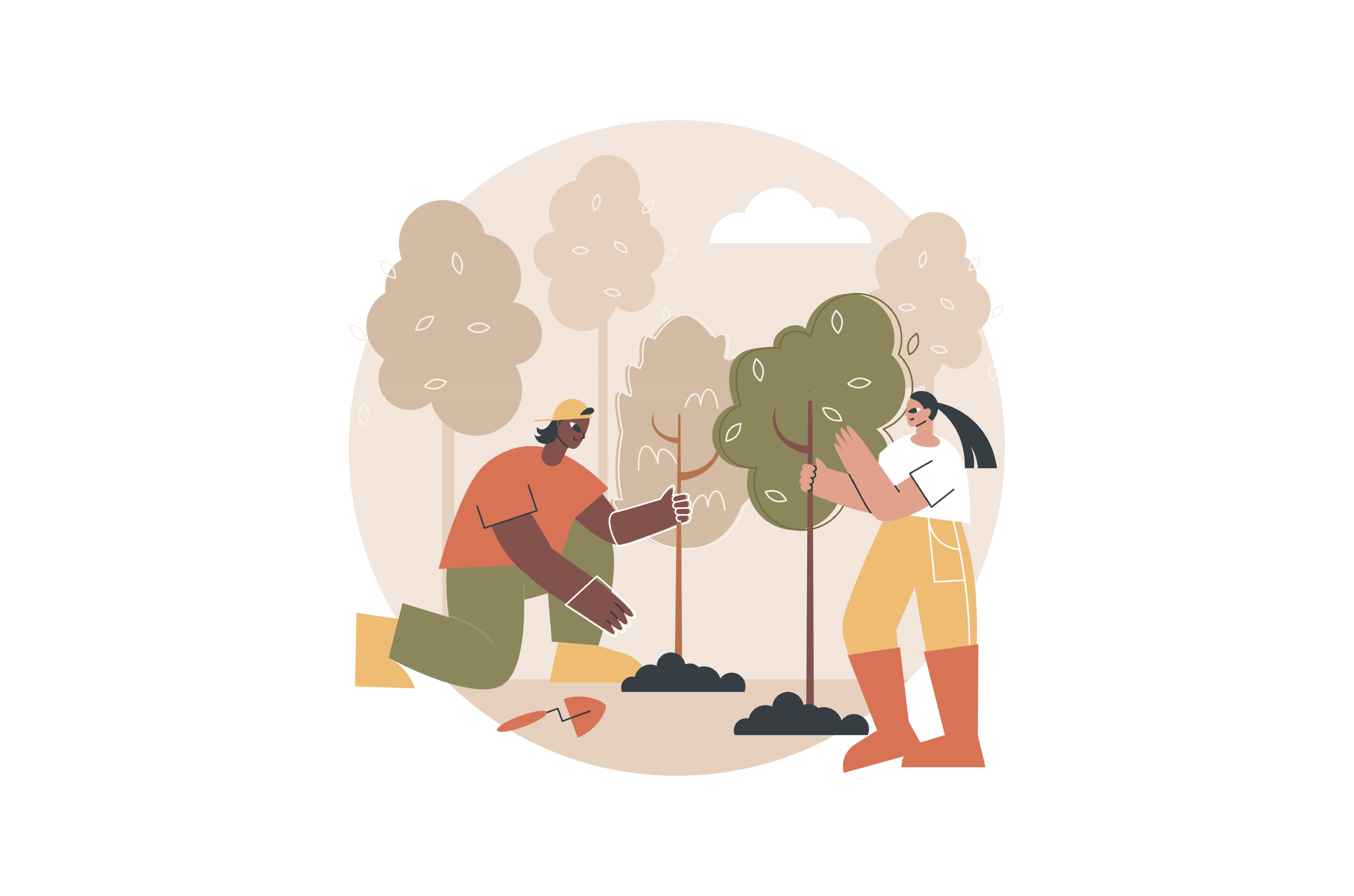 Reforestation abstract concept, an Illustration by Visual Generation