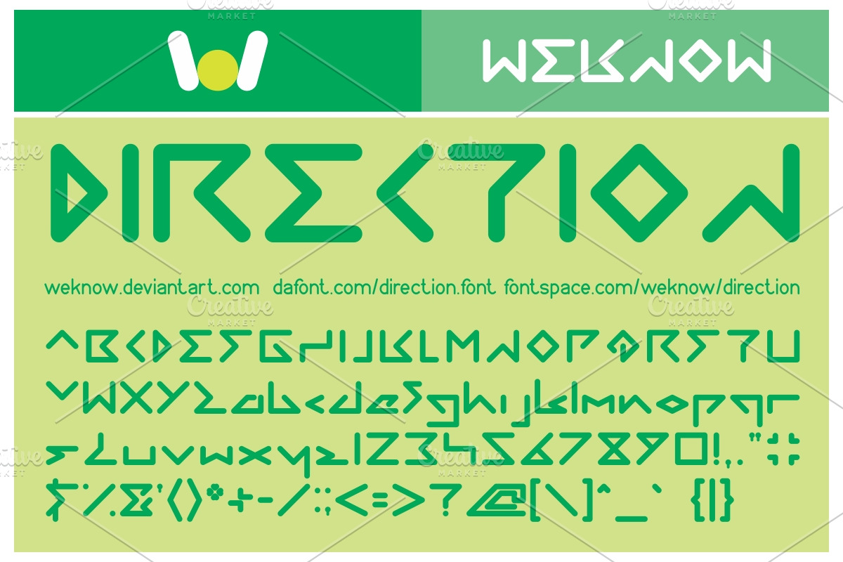 direction font | Creative Market