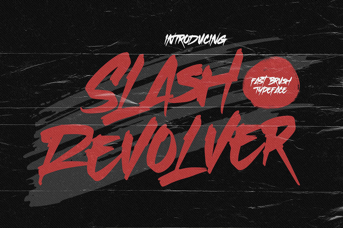 Slash Revolver – Brush Typeface