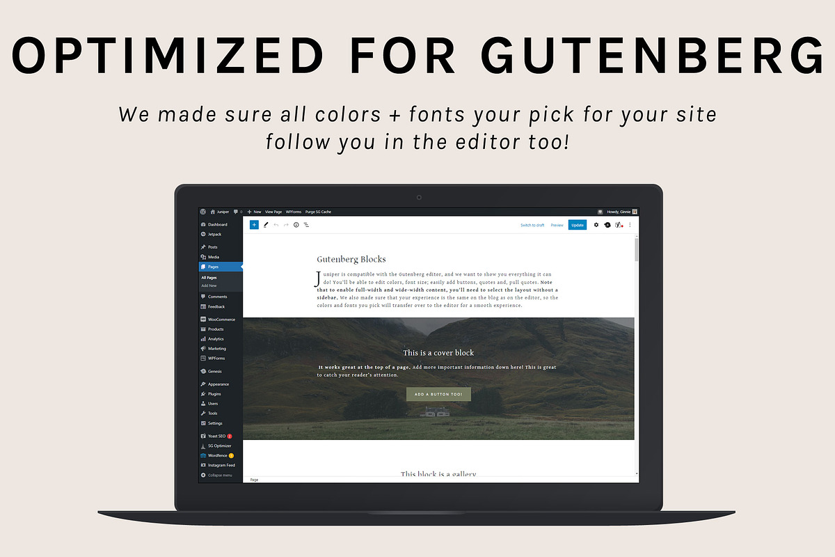 Juniper Theme • Genesis Child Theme, a WordPress Template by Code + Coconut