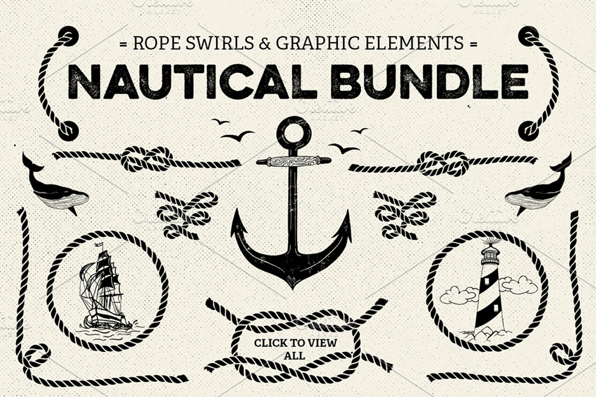 Nautical vector pack, an Illustration by SoNice