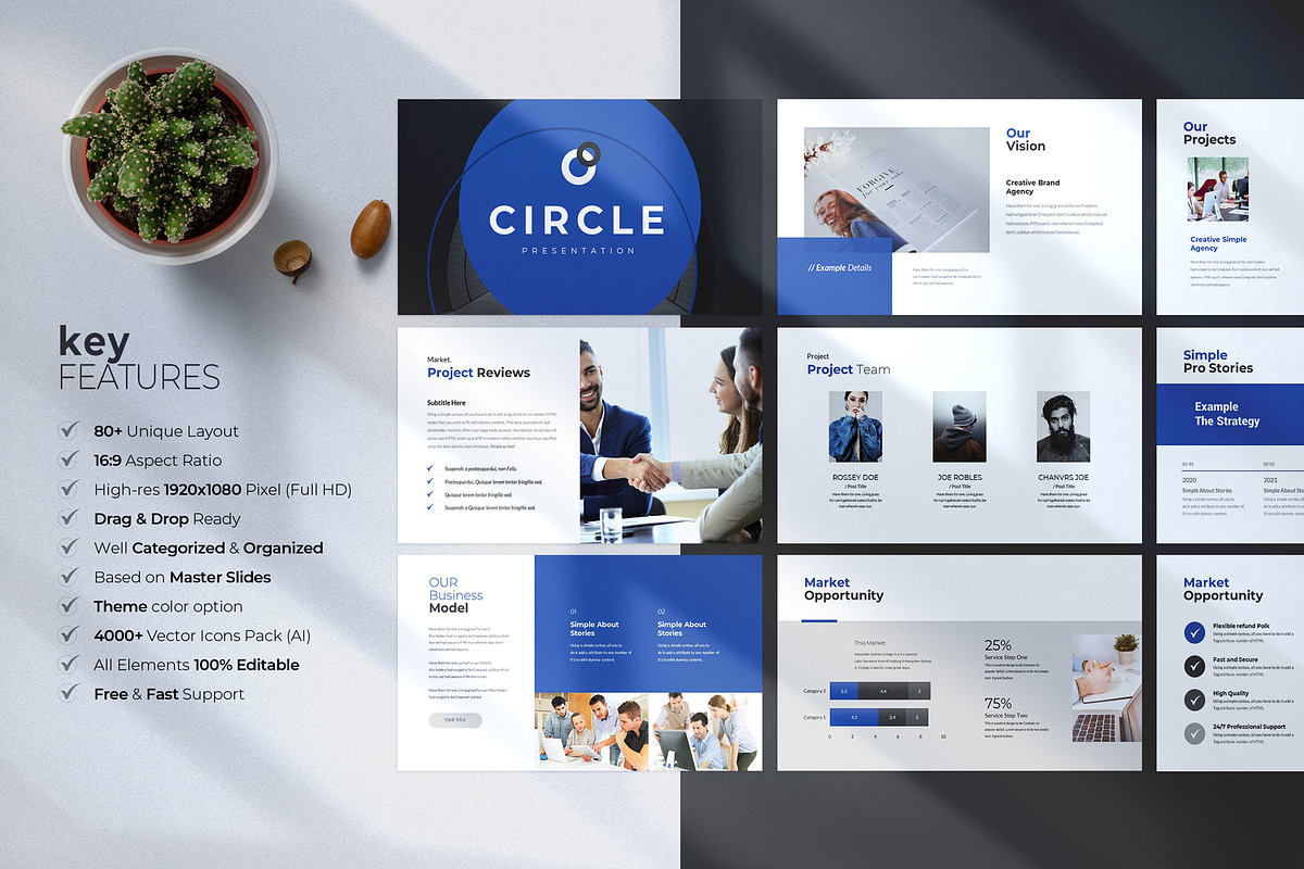 Circle Google Slides Template, a Presentation Template by WhiteGraphic