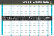 Year Planner 2020 (YP025-20), a Stationery Template by mikhailmorosin