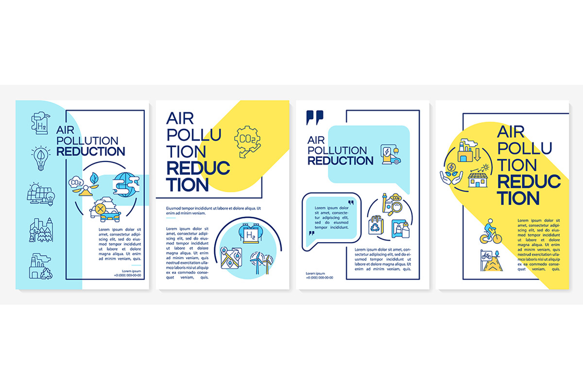 Air pollution reduction brochure, a Brochure Template by IMG visuals icons