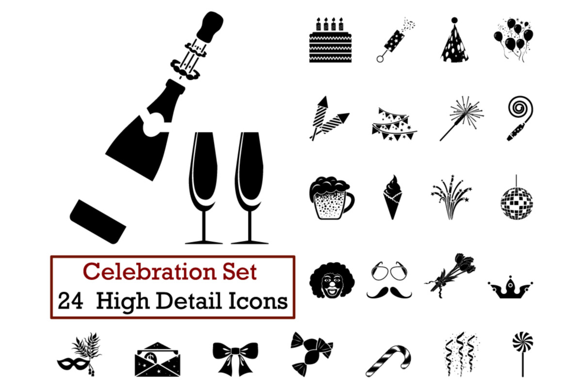 24 Celebration Icons, an Icon by Pavel Vectors