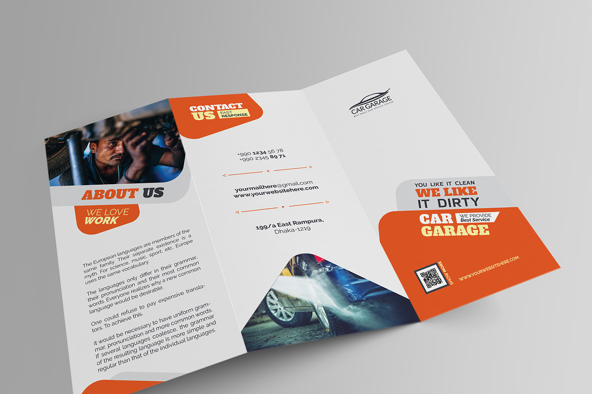 Car Garage Tri-Fold Template, a Brochure Template by MRI STUDIO