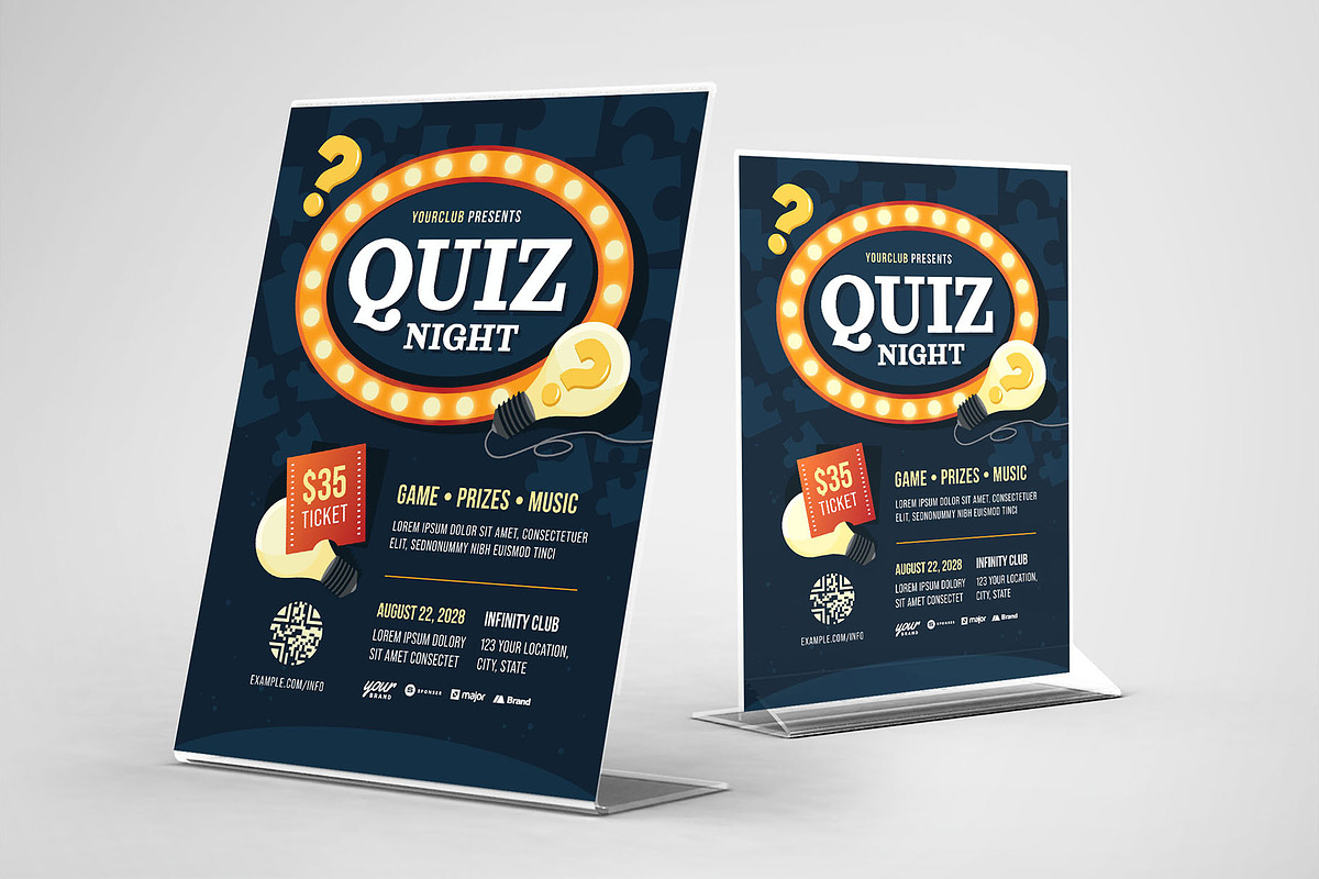 Pub Quiz Flyer Template, a Flyer Template by BrandPacks
