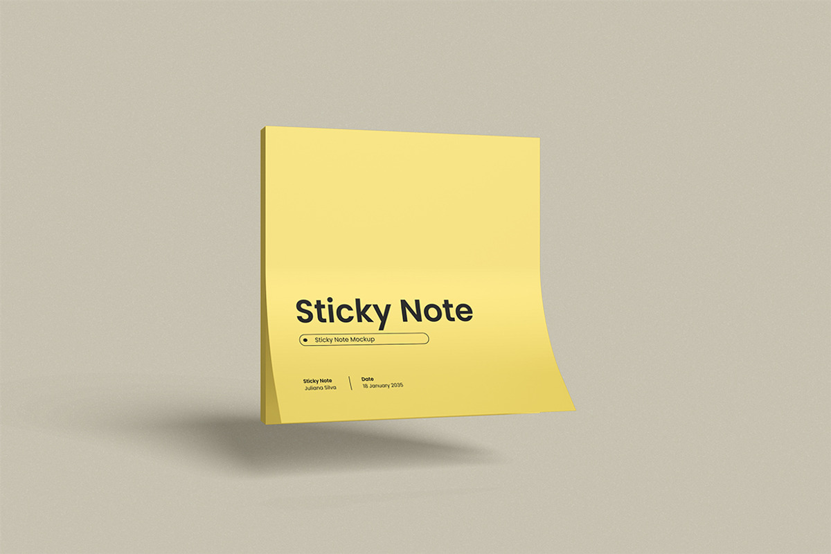 High Quality Sticky Note Mockup, an Advertising Mockup by swsi-studio