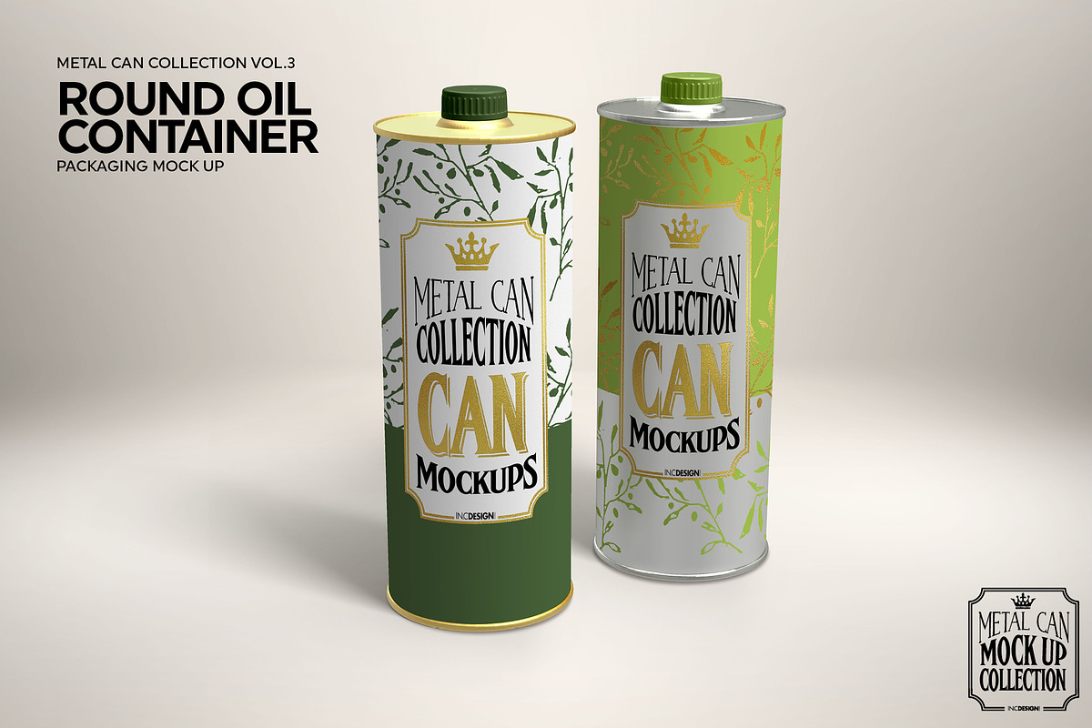 Round Oil Container Mockup, a Product Mockup by INCDesign