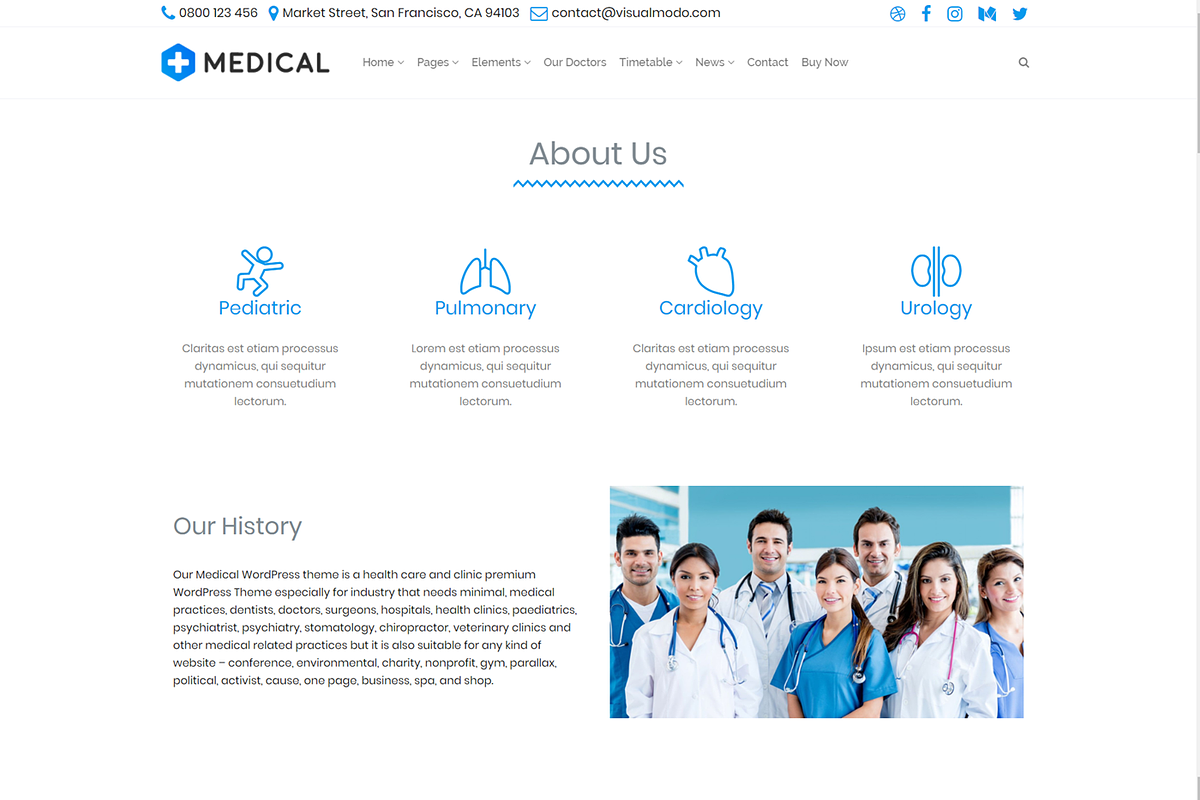Medical Health Care WordPress Theme
