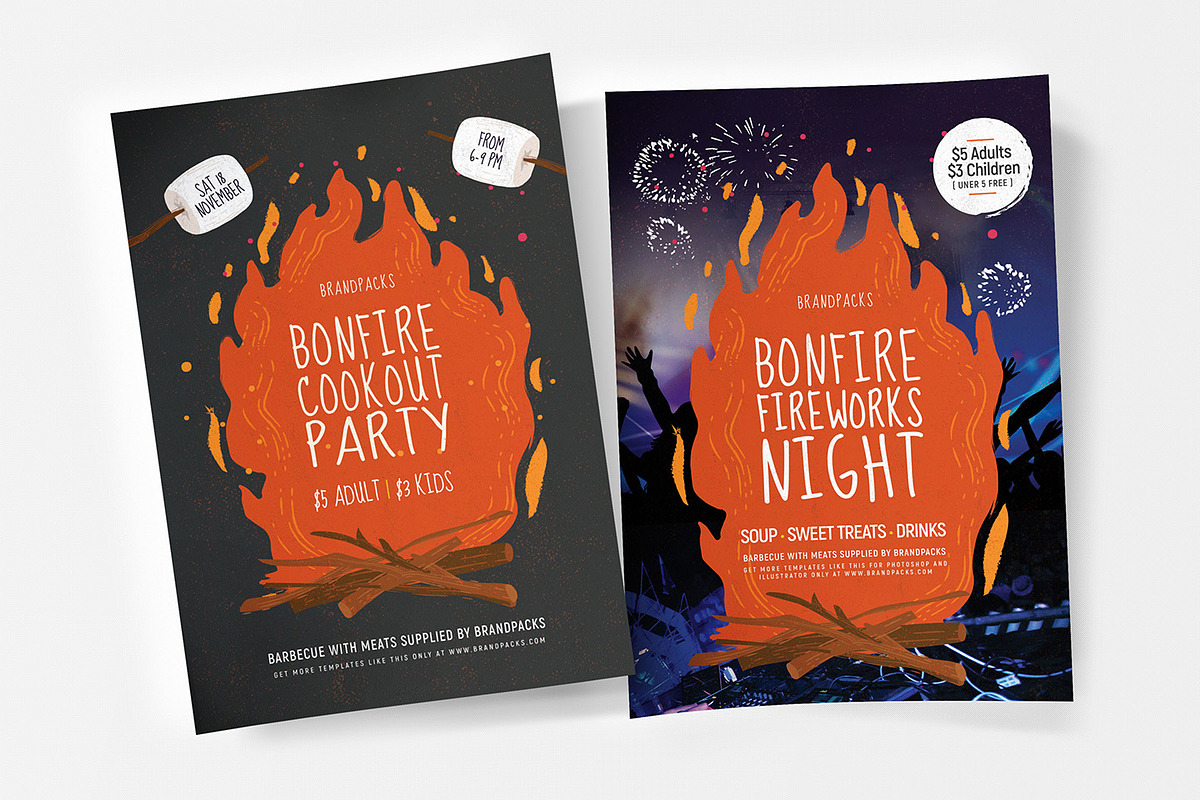 Bonfire Night Flyer & Poster V2, a Flyer Template by BrandPacks