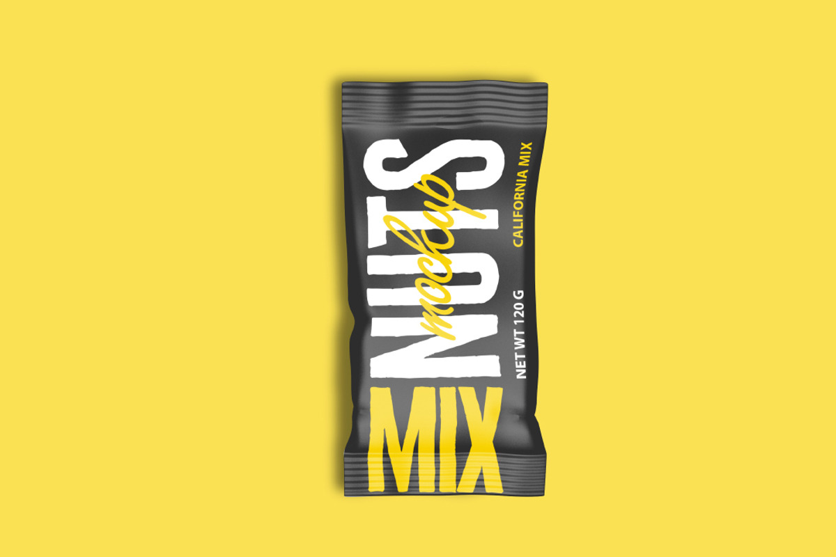 Nuts Snack Bag Mockup