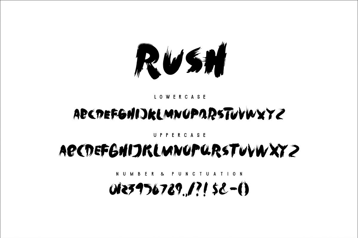 Rush Brush Font, a Font by Maxim apperian