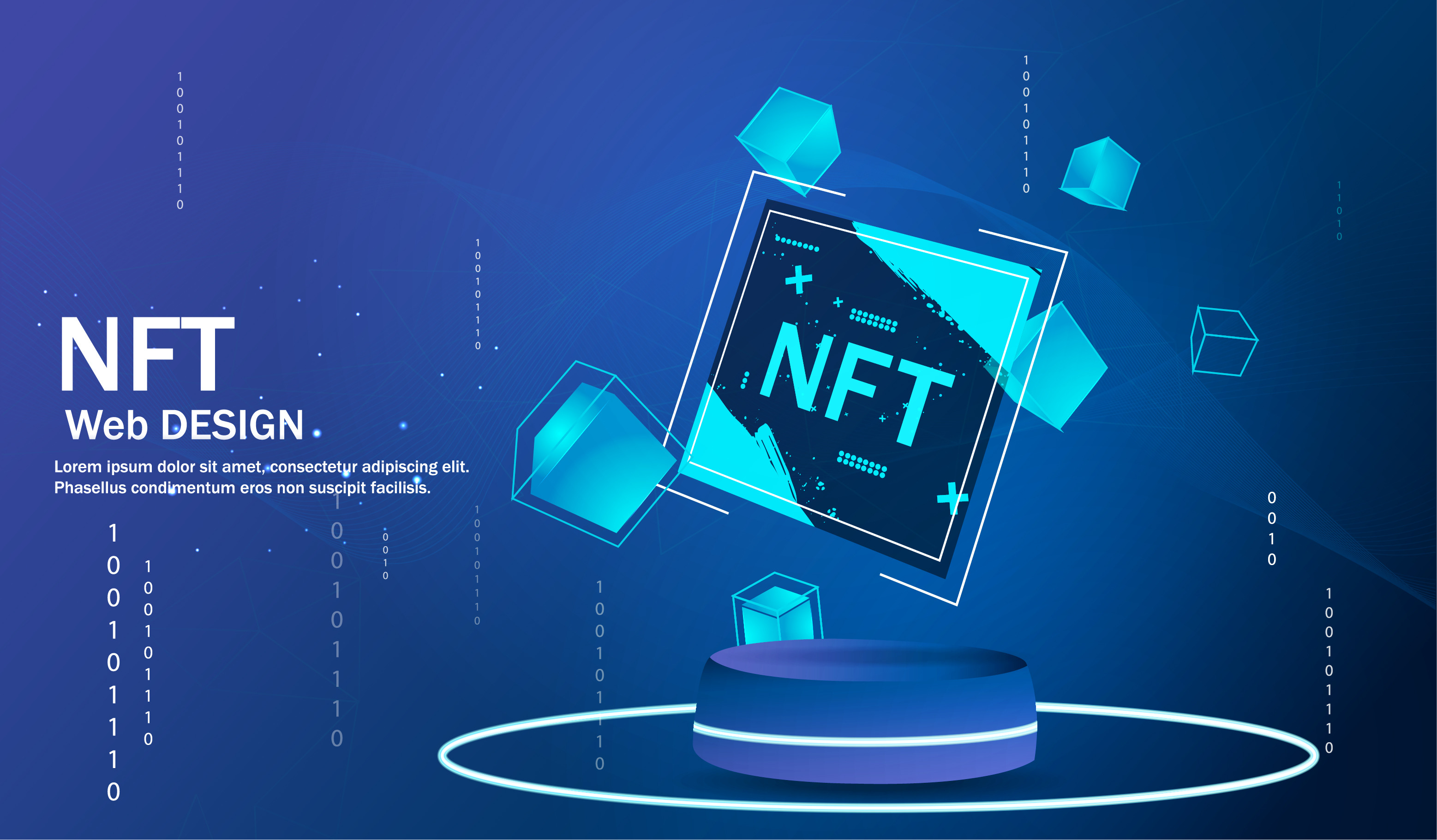 Concept of NFT, a Finance Illustration by Алекс Варфлолом
