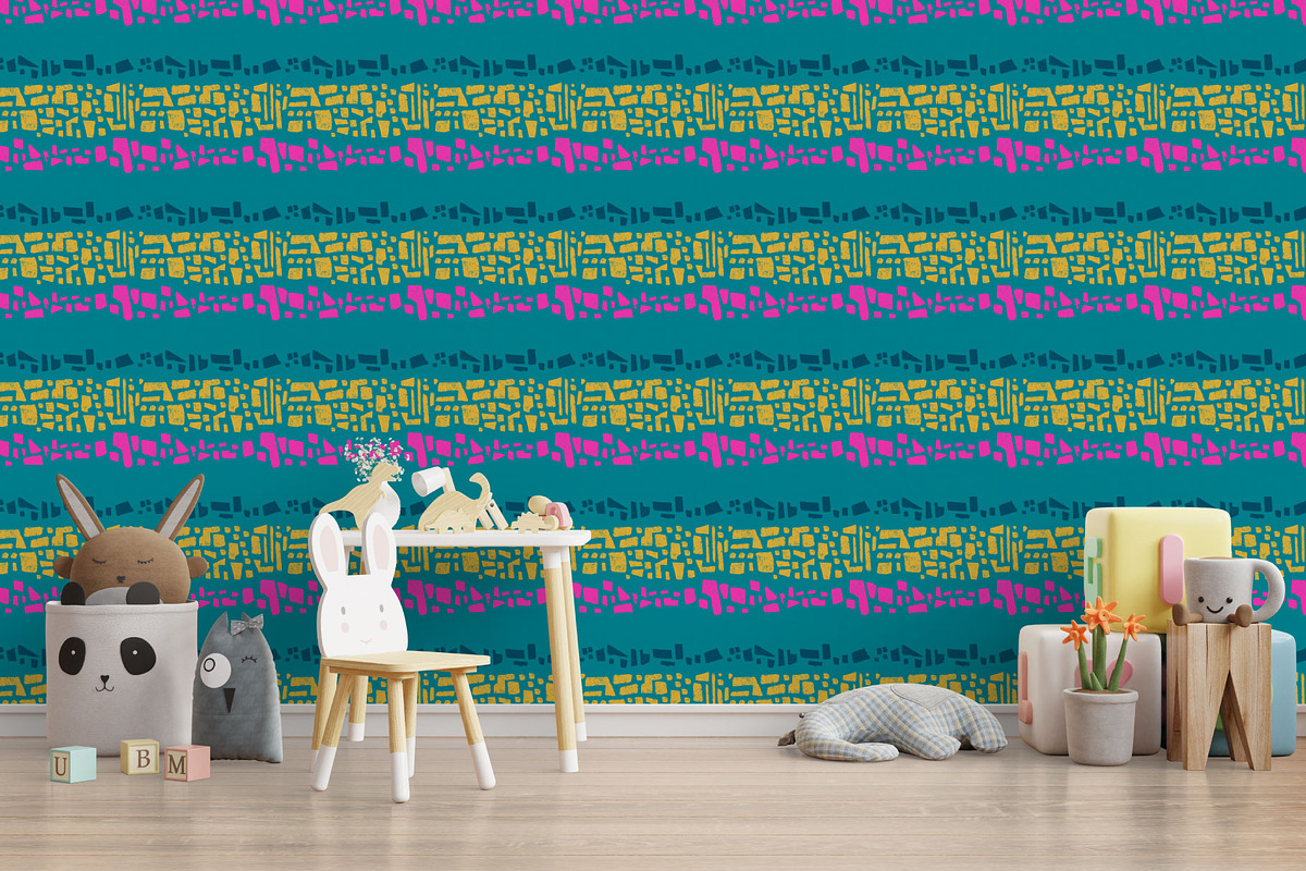 Fun Blockprint Stripes Pattern, a Pattern Graphic by Amanda Galvão ...