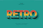Text Effect Retro | Layer Styles ~ Creative Market