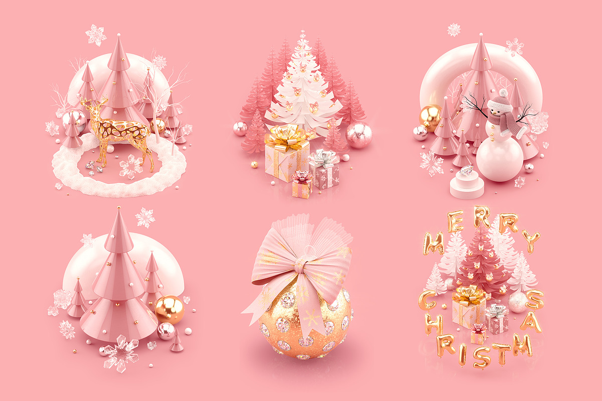 Christmas Scene Creator, a Decorative Illustration by Mockups ...