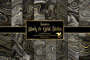 Black and Gold Strata Textures, a Texture Graphic by Digital Curio