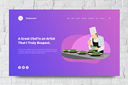 Restaurant Web Header PSD Vector, an UI Kit Template by Giant Design