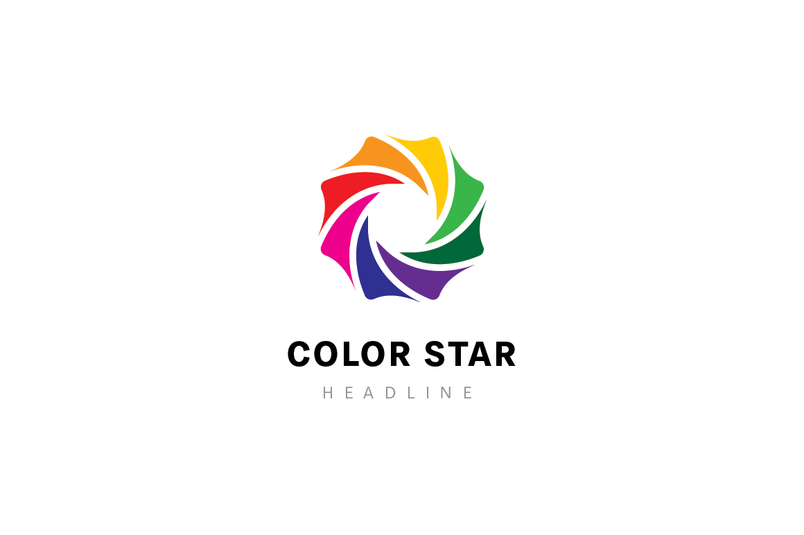 Color star logo., a Branding & Logo Template by Anton Akhmatov
