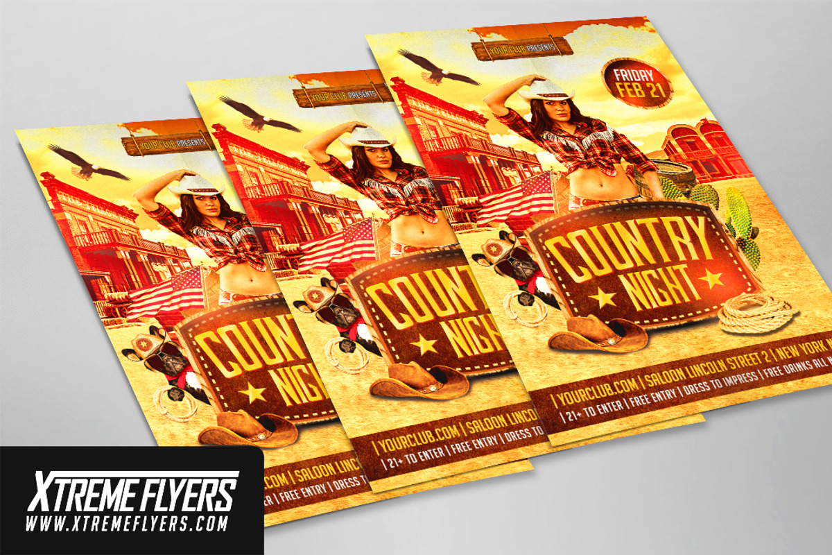 Country Flyer Template, a Flyer Template by XtremeFlyers