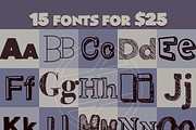 15-Font Collection, a Font by Fonts by Jake L