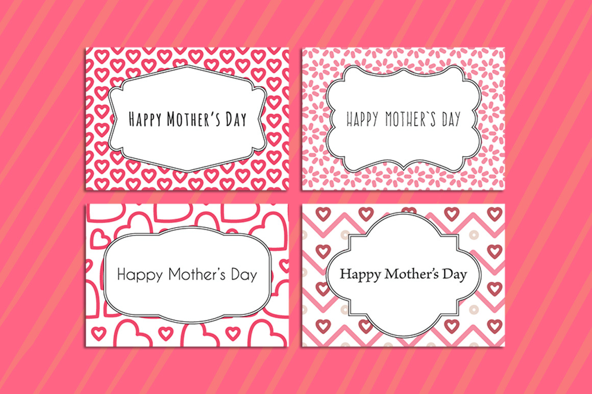 Mothers day flower cards | Card Templates ~ Creative Market