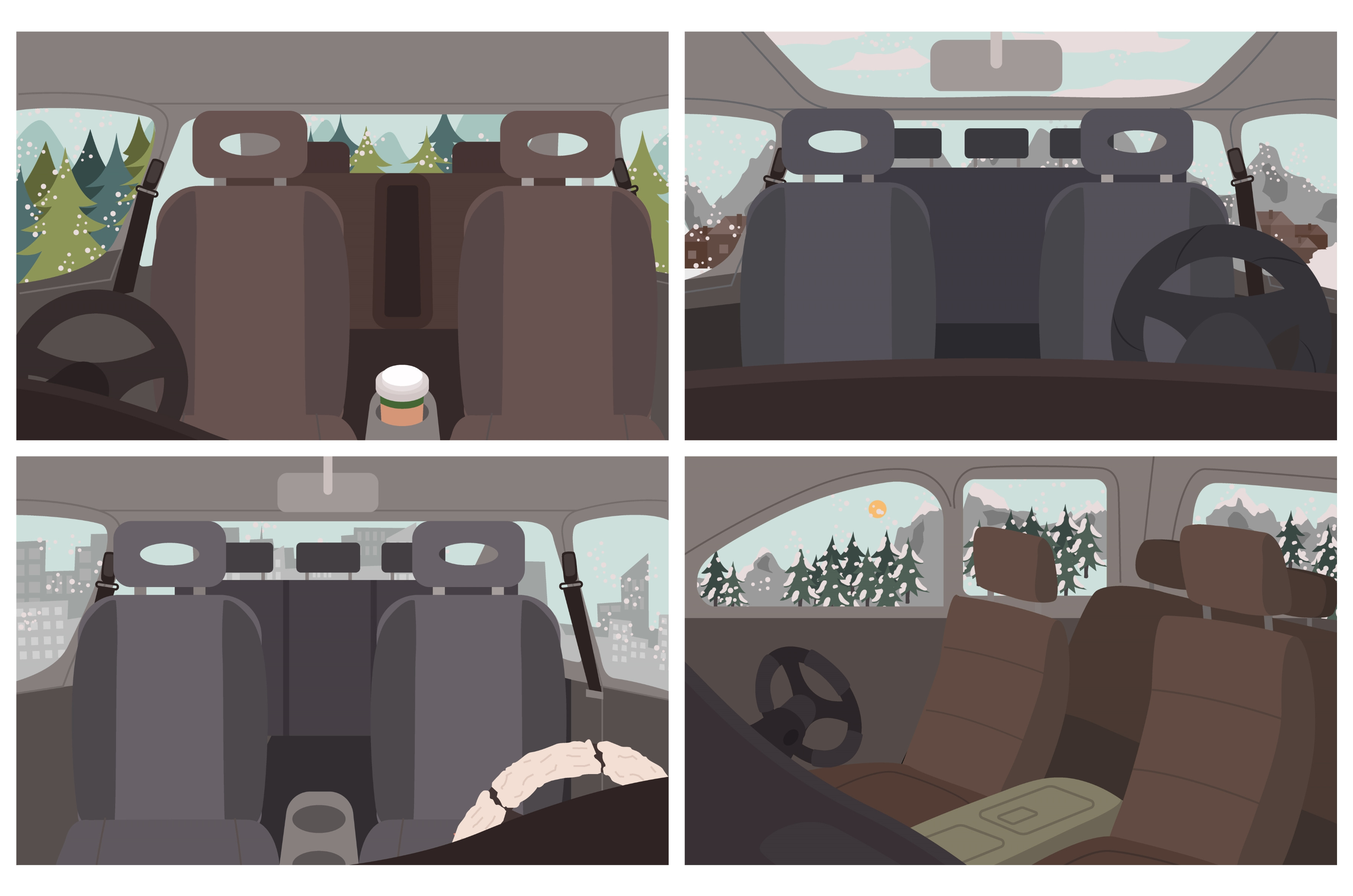 Cars Interior Design, Vehicles with | Transportation Illustrations ...