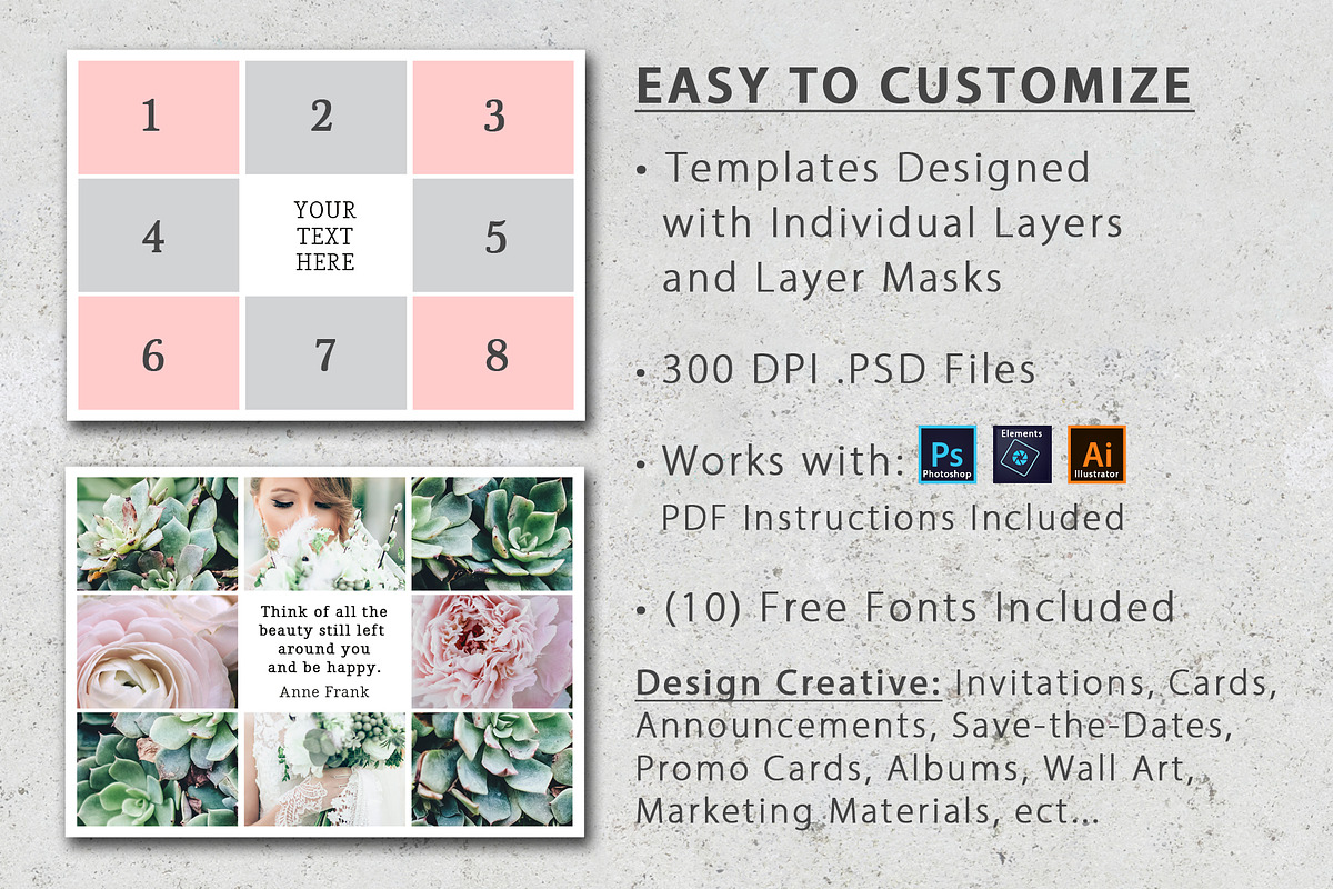 5x7 Photo Card Template Pack, a Card Template by Loveurstyle Designs ...