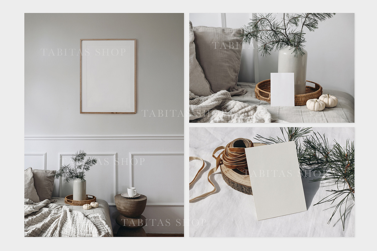 Green Christmas mockup bundle, a Stationery Template by Tabita's shop