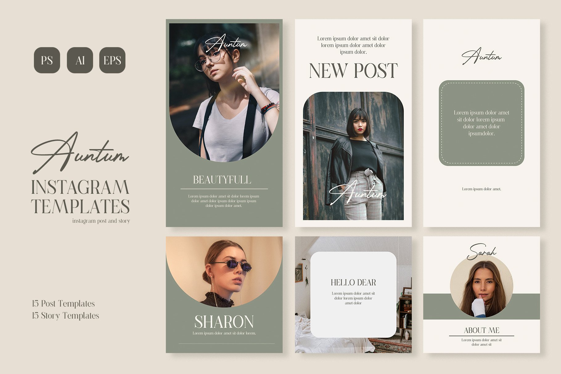 AUNTM INSTAGRAM TEMPLATE, a Social Media Template by Compaq_Creative