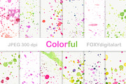 Watercolor paint splatter background, a Texture Graphic by ...