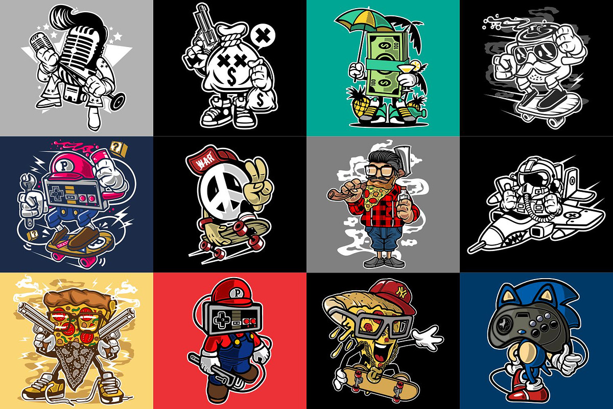 98 Cartoon Vector Bundle, an Illustration by roach_graphic | Creative ...