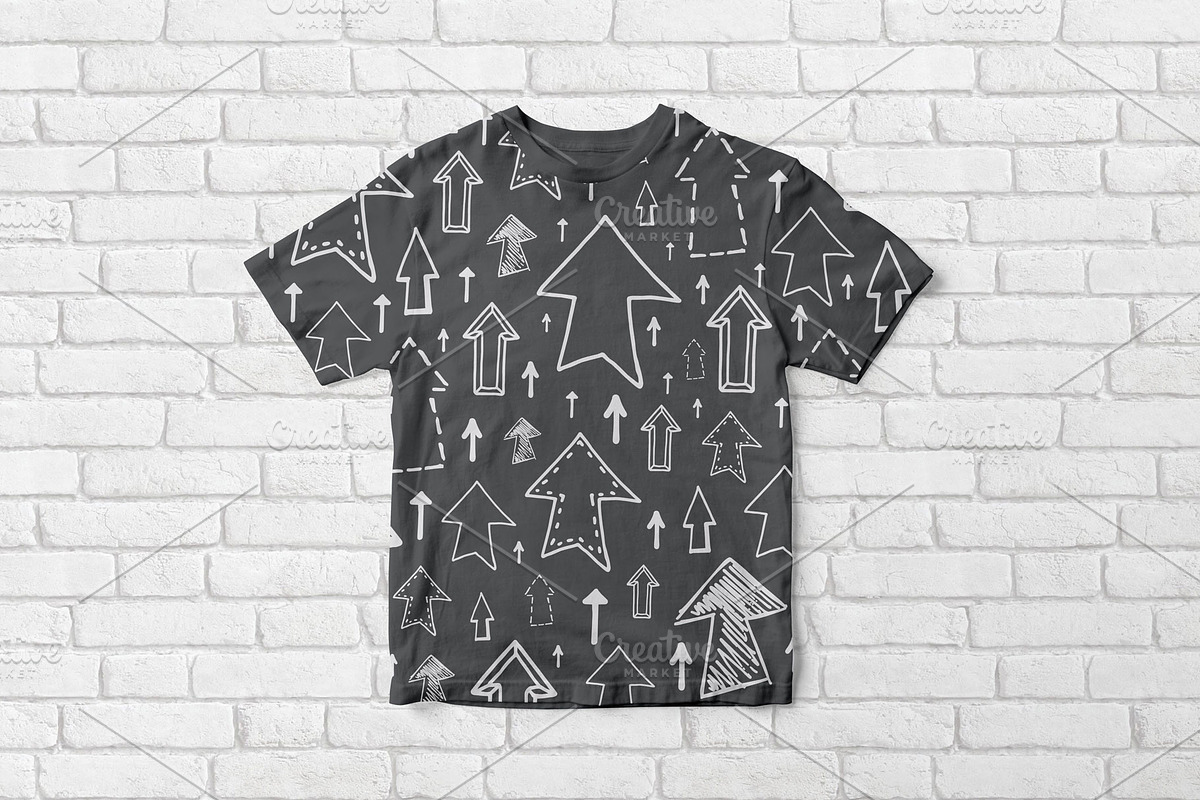 Arrows drawing seamless patterns